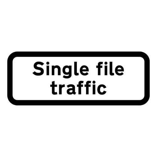 Quickfit Single File Sub Plate 3mm Plastic Sign - 725x275mm