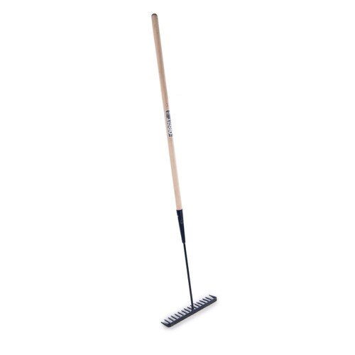 16 Teeth Round Tarmac Rake Wooden Handle